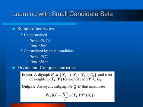 Ppt Learning Bayesian Network Structure From Massive Datasets The “sparse Candidate