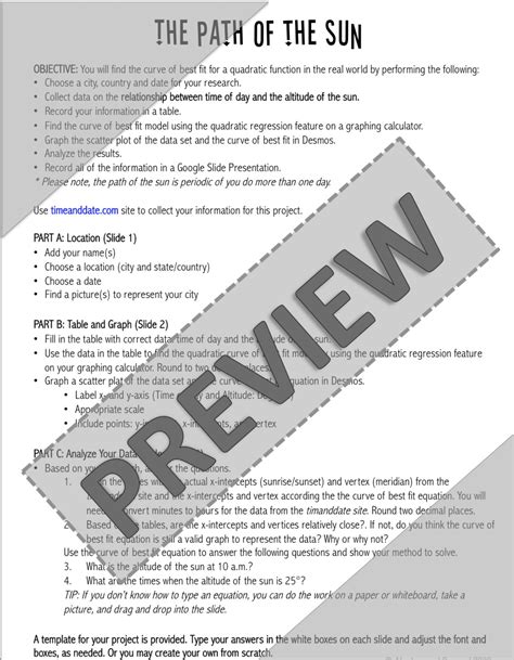 Real World Quadratic Regression Project Based Learning Distance Le Algebra And Beyond