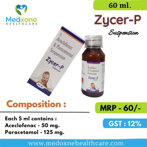 Aceclofenac And Paracetamol Syrup Manufacturer Supplier And Franchise