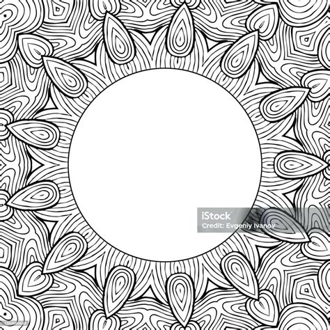 드로잉 착색 페이지 안티 스트레스 흑백 대칭 꽃 그리기 흑백 꽃 배경 꽃과 손으로 그린 장식 편안한 색칠 공부 컬만다라 명상