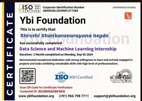 Datascience Machinelearning Internship Shruthi Hegde