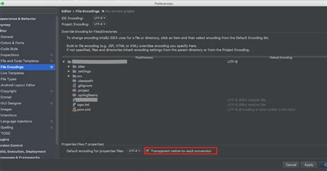 쥬케의 개발다이어리 IntelliJ 한글 인코딩 깨짐 해결 properties file utf 8 encoding Transparent natvie to