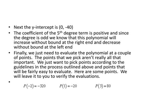 Graphing Polynomials PPTX