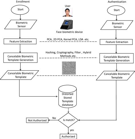 Flowchart Of Cancelable Biometric Recognition Process Download