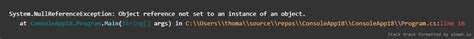 Debugging Systemnullreferenceexception Object Reference Not Set To