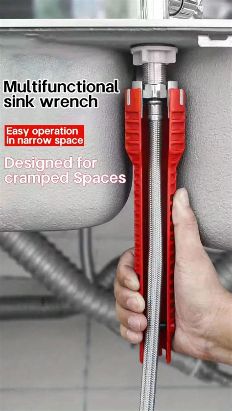 합금 5 In 1 조절 가능 싱크 렌치 세트 다기능 분지 수리 및 파이프 설치 도구 욕실 및 주방 Temu Republic