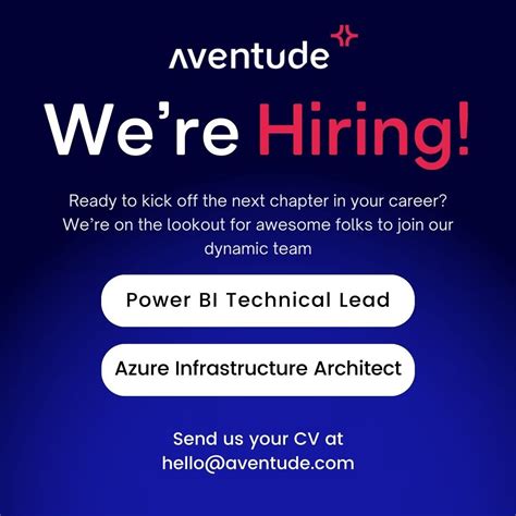 Aventude On Linkedin Hiring Powerbi Azure Achitects Teamaventude