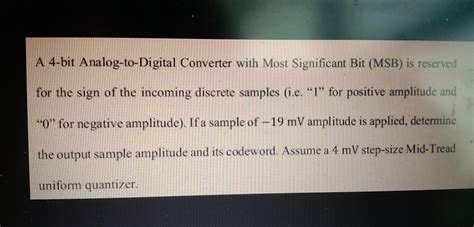 Solved A 4 V Peak To Peak Baseband Message Signal Is Applied