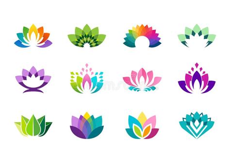Logo De Lotus Conception De Vecteur De Logotype De Fleurs De Lotus
