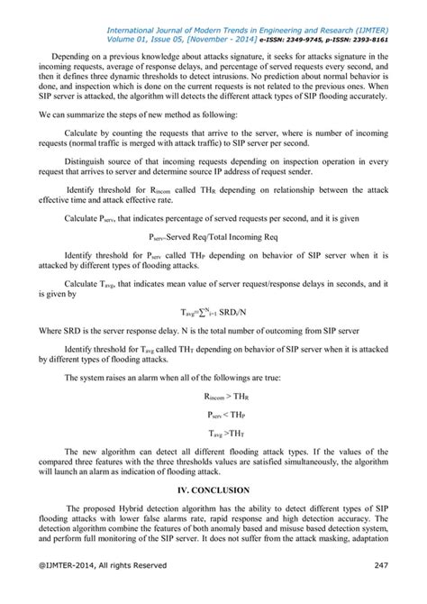 Sip Flooding Attack Detection Using Hybrid Detection Algorithm Pdf