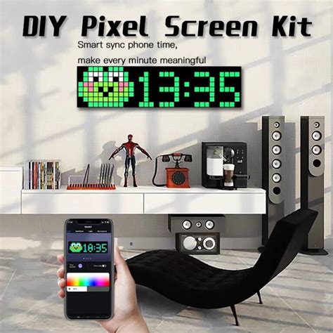 WS2812B DIY Smart Led Matrix Pixel Panel Lamp Addressable RGB Pattern Graffiti Scrolling Text