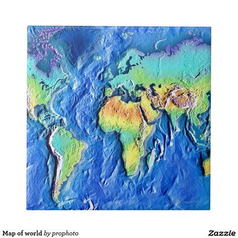 Map Of World Tile Decorative Ceramic Tile Tiles Ceramic Tiles