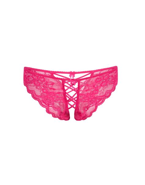 Sarina Cheeky Dark Pink Crotchless Cheeky M Xl Adore Me