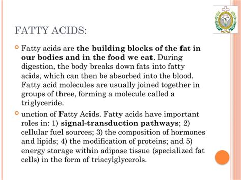Lipids Introduction Classification And Metabolism Ppt