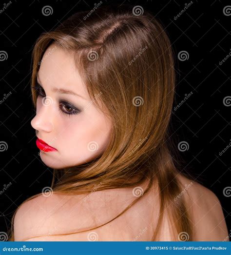 Ritratto Di Bella Ragazza Immagine Stock Immagine Di Spalle