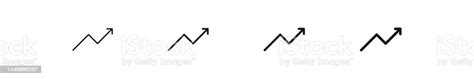 Graph Icon Diagram Sign Arrow Up Symbol Statistics Schedule Icons Vector Sign Stock Illustration