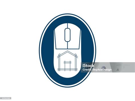 Ellipse Shape With Mouse And Home Sketch Stock Illustration Download Image Now Apollo Space