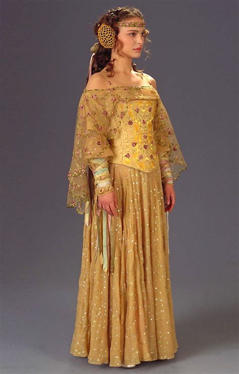 Star Wars Episode Ii Naboo Outfit Padme Colorful Dress Padme Yellow
