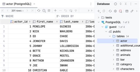Tables Intellij Idea Documentation