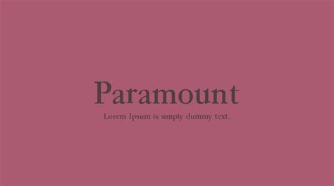 Paramount Font Download Free For Desktop And Webfont