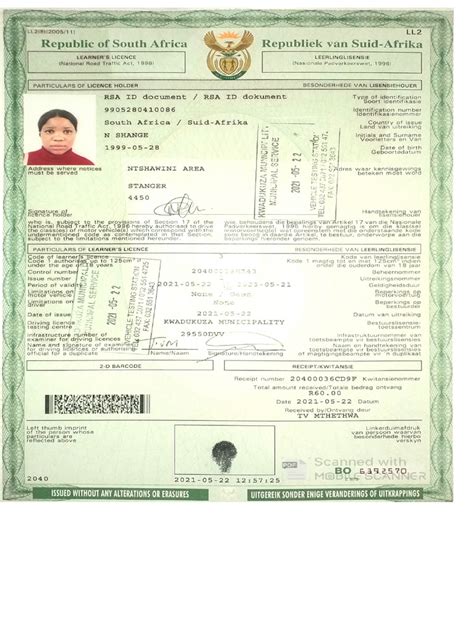 Leaners License Pdf