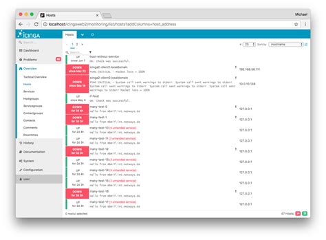 Add Columns List Views Icinga Web