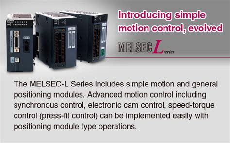 Lineup Simple Motionpositioning Controllers Melsec L Series