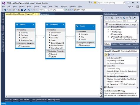 Entity Framework модель первого подхода