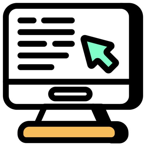 Computer Laptop Data Processor Click Cursor Icon Download On Iconfinder