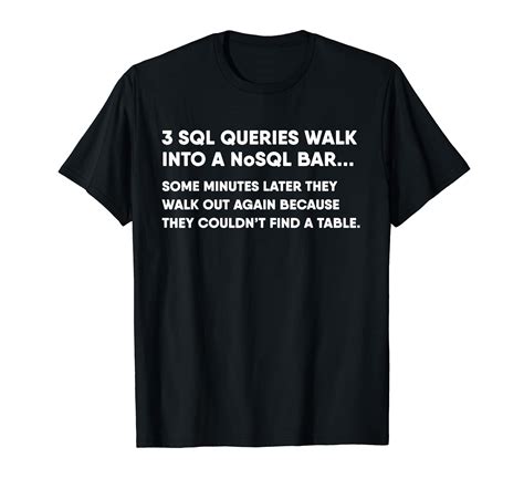Hzny Database Sql Query Joke For Programmerpremium Tee Shirt M