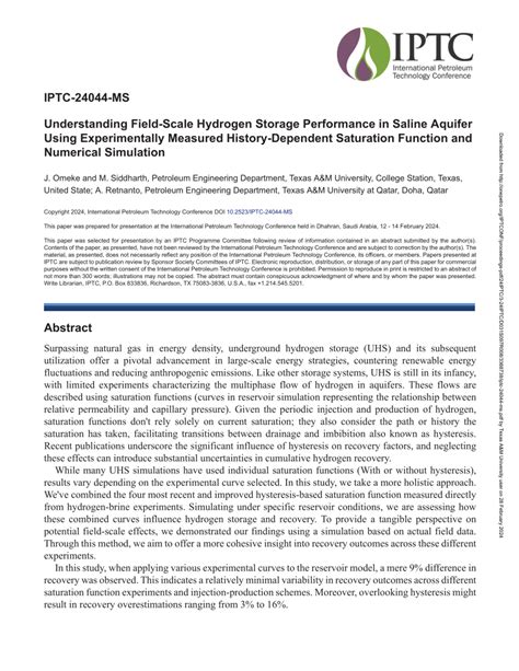 Pdf Understanding Field Scale Hydrogen Storage Performance In Saline