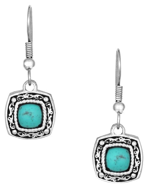 Montana Silversmiths Blue Earth Turquoise Drop Earrings Cabelas