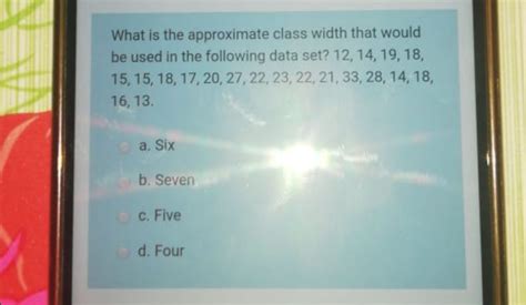 Answered What Is The Approximate Class Width… Bartleby