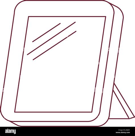 Dark Red Line Contour Of Photo Frame Stock Vector Image And Art Alamy