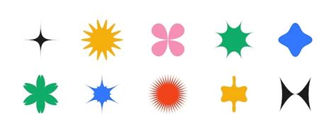 Premium Vector Geometric Primitive Shapes Collection Abstract Stars