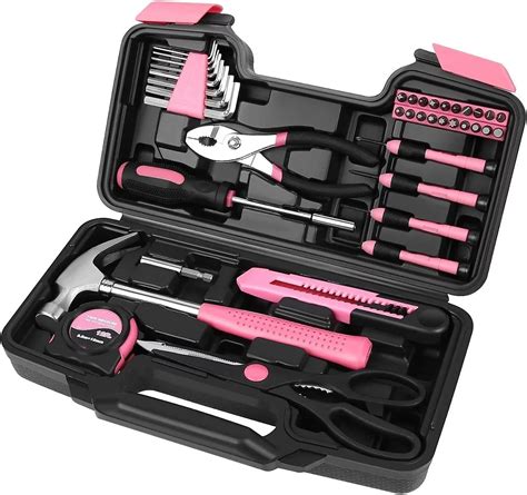 Pink 54 Piece Diy Tool Set With Storage Case