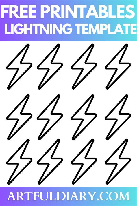 Free Printable Lightning Template Free Printables Printables Free