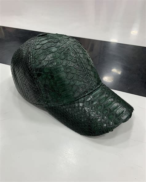 Python Leather Baseball Cap Leather Guys