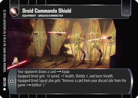 Droid Commando Shield Card Star Wars Trading Card Game