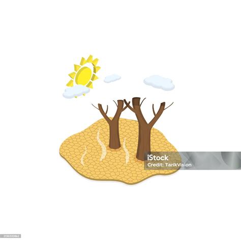 지구 온난화의 3d 등각 투영 평면 벡터 그림입니다 항목 1 0명에 대한 스톡 벡터 아트 및 기타 이미지 0명 가뭄 건조한 Istock