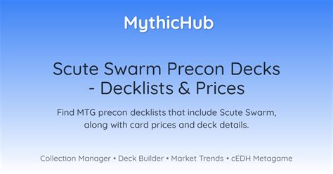 Scute Swarm Precon Decks Decklists And Prices Mythichub