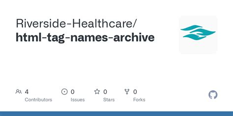 Github Riverside Healthcarehtml Tag Names Archive