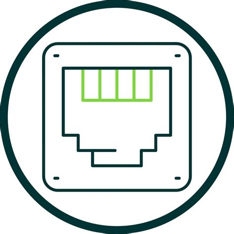 Ethernet Line Circle Icon 41709647 Vector Art At Vecteezy
