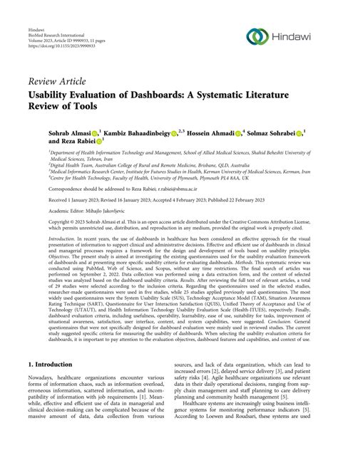 Pdf Usability Evaluation Of Dashboards A Systematic Literature