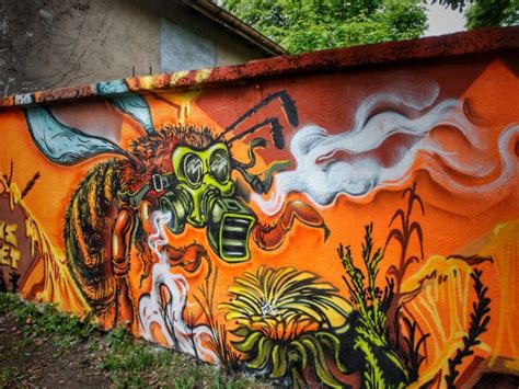 30 метрова стена с графити за Международния ден на пчелите Последни Новини от Dnes Bg