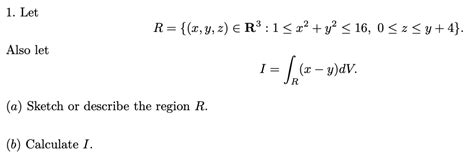 Answered 1 Let Also Let R { X Y Z R³ 1… Bartleby
