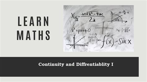 Continuity And Differentiablity Youtube