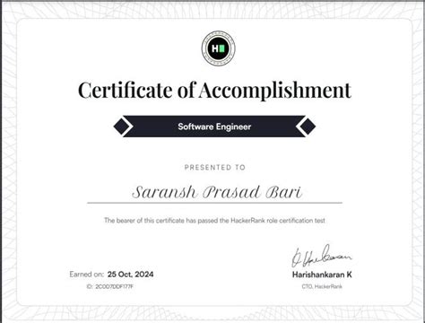 Frontenddeveloper Softwareengineer Hackerrankcertification Html