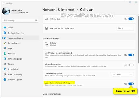 Enable Or Disable Use Cellular Whenever Wi Fi Is Poor In Windows Windows Forum