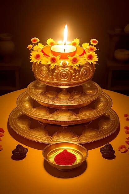 Premium Photo Traditional Festival Object Showcase Represent Happiness And Positivity With